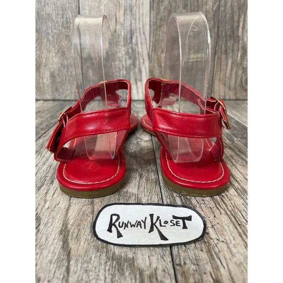 Rouge Helium | Shoes | Rouge Helium Slingback Red Sandals Women Size 7 ...